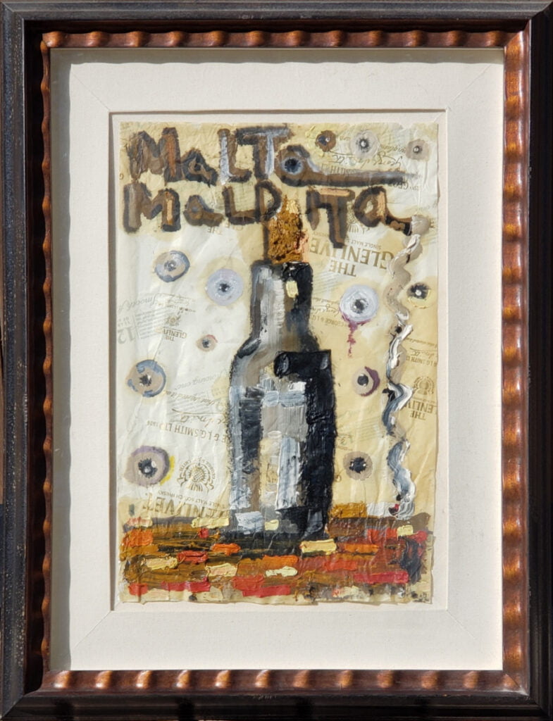 Raúl Cerrillo Acrílico sobre Papel Malta Maldita Glenlivet Botella ...