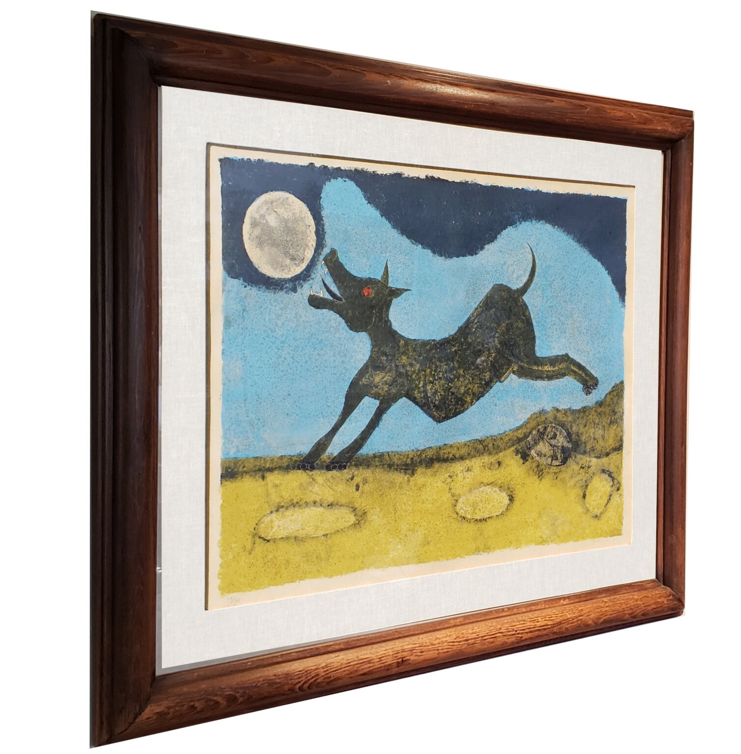 Rufino Tamayo Litografía Perro Ladrandole a la Luna 1988 Oaxaca - 32 Reales